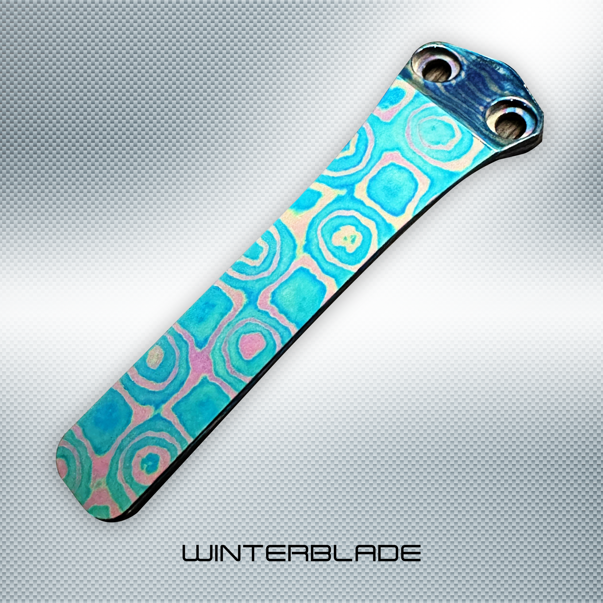 FACTOR / SEVERN “TEAL BLEND” TIMASCUS POCKET CLIP! – Winterblade